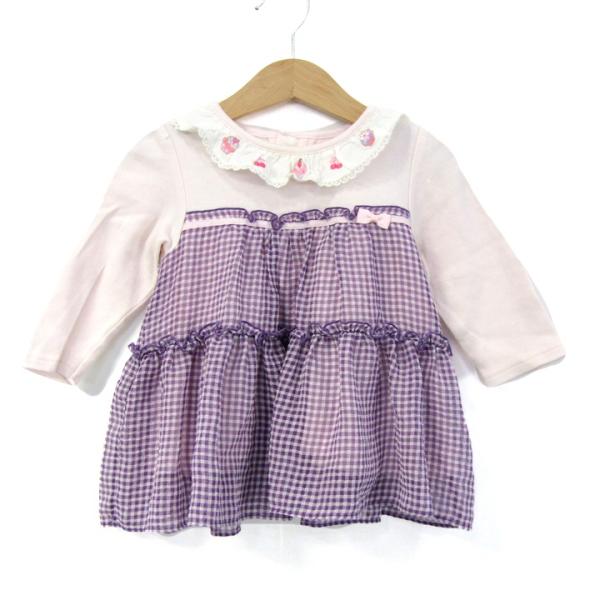 ■商品情報[管理番号]md59186[対象]ベビー 女の子用[カラー]ピンク×パープル[素材]素材タグを撮影しておりますので、ご確認くださいませ。[表記サイズ]80[付属品]なし[状態・コンディション]ランク AこちらはUSED品になります...