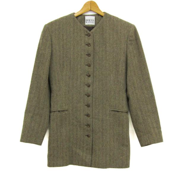 ■商品情報[管理番号]rs36236[ブランド]ノーマカマリ（Norma Kamali）[対象]レディース[カラー]ベージュ[生産国]日本[素材]素材タグを撮影しておりますので、ご確認下さいませ。[表記サイズ]9[サイズ]肩幅：約42cm着...