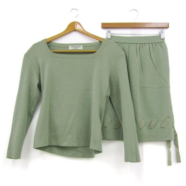 ■商品情報[管理番号]rs41085[対象]レディース[カラー]グリーン[生産国]日本[素材]素材タグを撮影しておりますので、ご確認下さいませ。[表記サイズ]42[サイズ]総丈：約52cm肩幅：約42cm着丈：約57cm身幅：約44cmウエ...