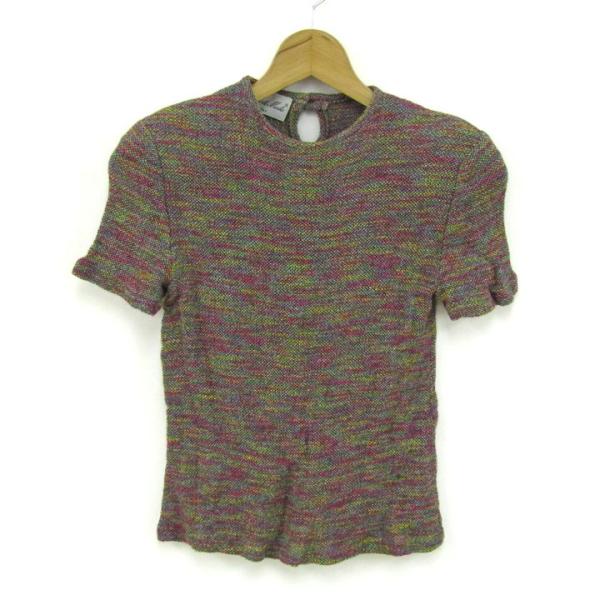 ■商品情報[管理番号]rs42612[対象]レディース[カラー]ピンク×グリーン[生産国]イタリア[素材]素材タグを撮影しておりますので、ご確認くださいませ。[表記サイズ]F[サイズ]肩幅：約38cm着丈：約52cm身幅：約42cm袖丈：約...