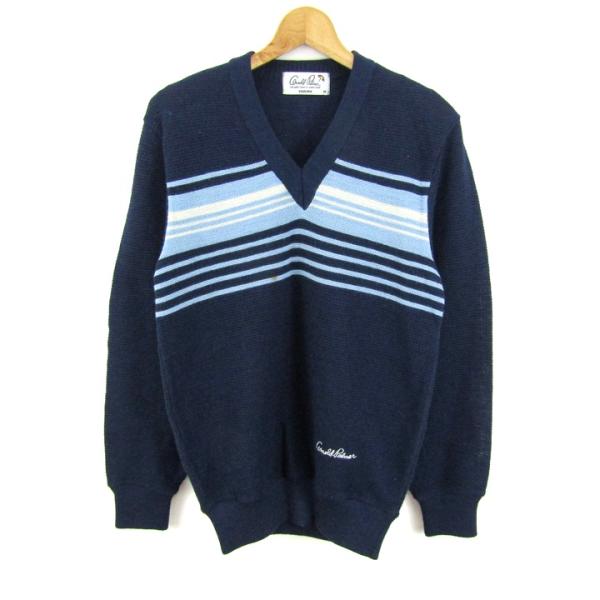 ■商品情報[管理番号]rs43790[ブランド]アーノルドパーマー（Arnold Palmer）[対象]メンズ[カラー]紺×青×白[素材]素材タグを撮影しておりますので、ご確認下さいませ。[表記サイズ]M[サイズ]肩幅：約40cm着丈：約6...