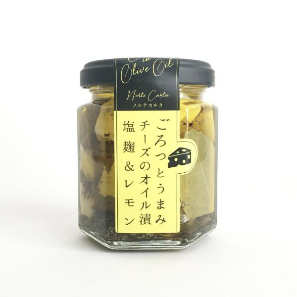 ごろごろ大きめダイスカット、セミハードな食感のチーズが食べ応え抜群。 秋田の魚醤「しょっつる」と、発酵調味料のチカラでうまみたっぷりの味わいに仕上げました。秋田県産塩麹とレモンが香る爽やかな味わいです。 ほのかな酸味とバジルの風味で、チーズ...