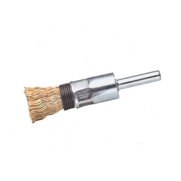 ■仕様・規格種別：SWG黄より線（真鍮メッキ線）一般用線径(mm)：0.25(#33)適合機種：ハンドグラインダ・ドリル・ボール盤用筒径(mm)：15筒長(mm)：25軸径(mm)：6軸長(mm)：25毛丈(mm)：27最高回転数(rpm)...