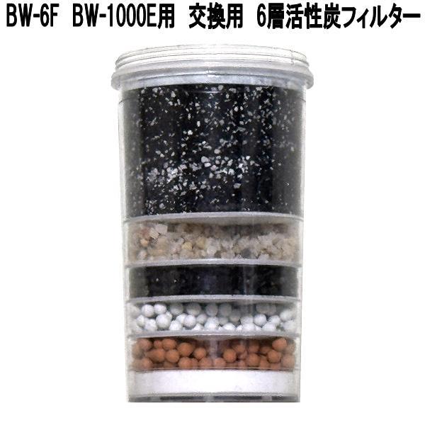 グリーンコアテック　BW-6F　BW-1000E用　交換用　6層活性炭フィルター　お取り寄せ商品　同梱不可　浄水器　災害対応　雨水　川水　池水　浄水