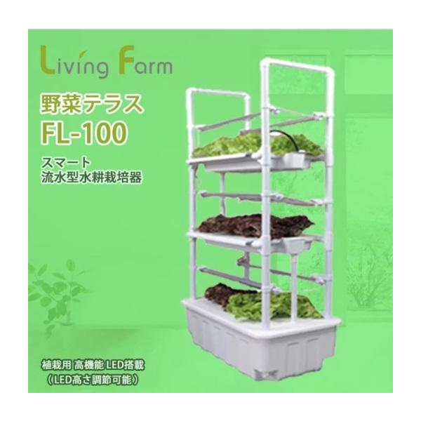 リビングファーム　LF-FL-1100　流水型水耕栽培器　野菜テラス　シリーズ　ベジべジ　種子　苗作りキット　送料無料（沖縄・離島は除く）メーカー直送