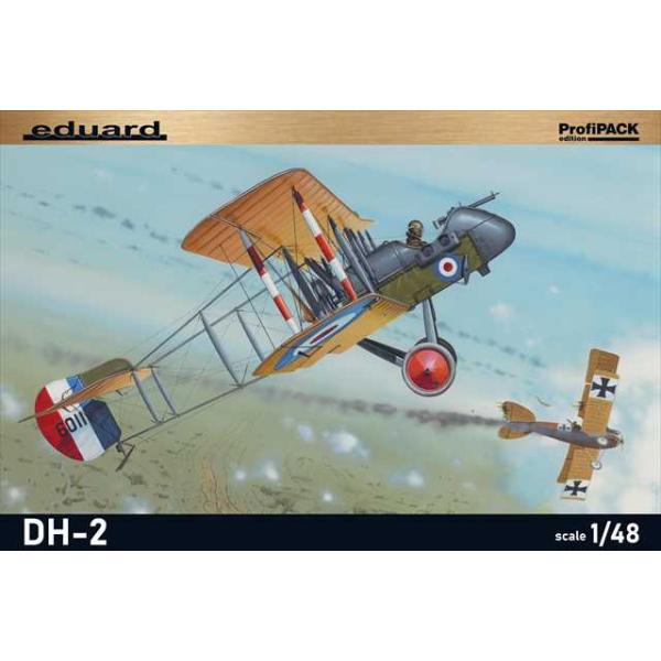 エデュアルド 1/48 デ・ハビランドDH-2　プロフィパック プラモデル ED8094マーキングは4種類　エッチング・マスクシート　ウインドウはフィルムで付属2024.11 入荷いたしました
