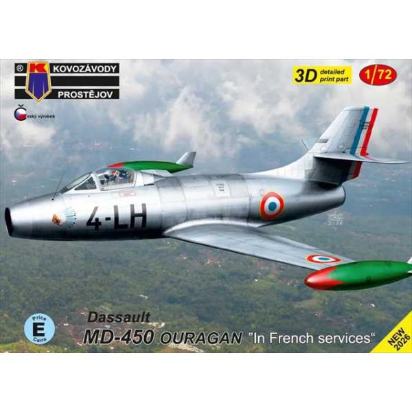 チェコのKPモデルから、完全新金型1/72 ダッソー MD-450 ウーラガン インジェクションプラスチックキットが発売ウーラガン(「嵐」の意) は、1949年に初飛行したフランス初の実用国産ジェット戦闘機です。本機は1950年代前半のフラ...