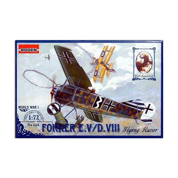 第一次大戦の終わり間際　ドイツ空軍は厚翼肩持単葉機を投入しました。それが、フォッカーD8です。旋回・上昇性能が共に大変良く期待されましたが時既に遅く帝国は崩壊し、大きな活躍も出来ずに消えていった戦闘機です。ローデン 1/72 ドイツ空軍WW...