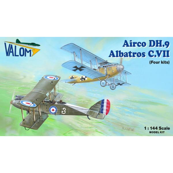 チエコのバロム社より、第一次大戦機 エアコ DH.9 vs. アルバトロス C.VII の各2機づつ、計4機の詰め合わせキットが発売になります。1/144スケールですので、1機あたりは小さいので小型機工作に慣れた、中上級者向けのキットになり...