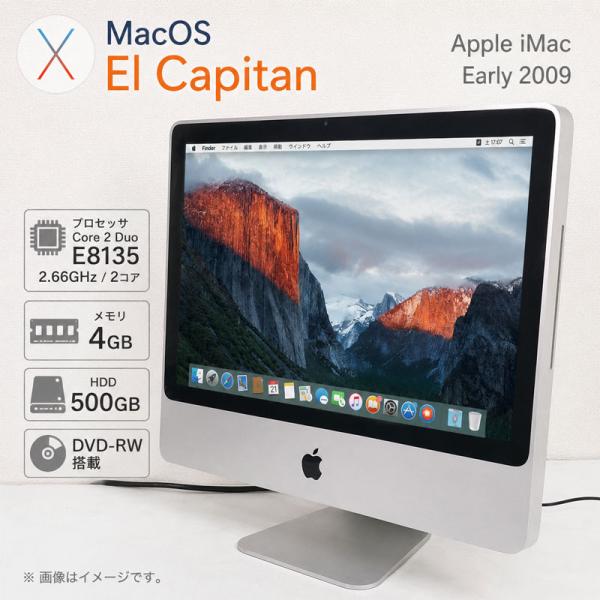 【メーカー】：Apple【機種名】：iMac Early 2009【CPU】：Core 2 Duo E8135(2.66G/2C/2T)【ベンチマーク】：PassMark 946【メモリ】：DDR3 4GB(2GB*2)【ストレージ】：HD...