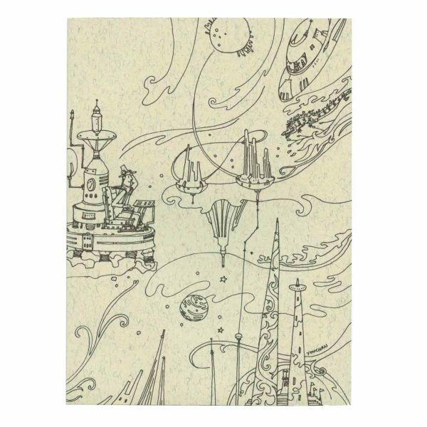 ツバメノート社の高品質用紙「ツバメ中性紙フールス」を使用した、B6サイズノート。カバー全面に描かれた、ファンタジックな手書きイラストが素敵なアイテムです。用紙にはミシン目が入っており、1枚ずつ切り離すことができます。・サイズ:横133×縦1...