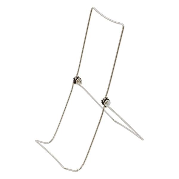 アメリカのブックストアやインテリアショップなどで使われる、シンプルなデザインのワイヤー製スタンド。3本のワイヤーを調節することで、角度の微調整が可能です。本などのディスプレイの他に、タブレットPC用のスタンドとしてもどうぞ。アメリカ製。・本...