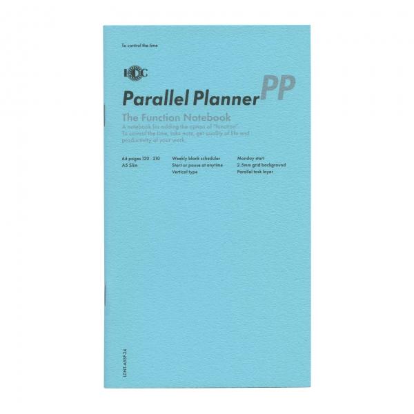 それぞれが１つの機能を持った「ファンクションノート」シリーズのA5スリムサイズ。ガントチャートとフリーバーチカルタイプの週間スケジューラー（ダイアリー）。毎日の予定と並行する複数のプロジェクトを管理できます。月曜始まり。仕様・日付無し・見開...