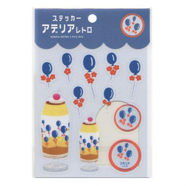 レトロかわいいグラスウェア「アデリアレトロ」とリュリュのコラボステーショナリーシリーズのステッカーです。貼るだけで身の回りのものが、レトロな雰囲気に変わる、しっとりとした塩ビ素材のステッカーです。ノートや、スマートフォンのケース、スプレー容...