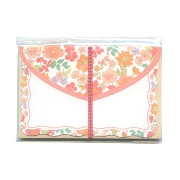 Risette -リゼット- 愛しい日々に微笑みを。さりげなく咲く花のように寄り添い、笑顔にしてくれる、大人の小花柄シリーズを、封筒付メッセージカードに展開しました。封筒のベロのデザインと、メッセージカードのダイカットがポイントです。※郵送...