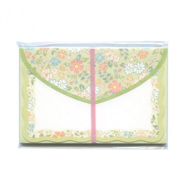 Risette -リゼット- 愛しい日々に微笑みを。さりげなく咲く花のように寄り添い、笑顔にしてくれる、大人の小花柄シリーズを、封筒付メッセージカードに展開しました。封筒のベロのデザインと、メッセージカードのダイカットがポイントです。※郵送...