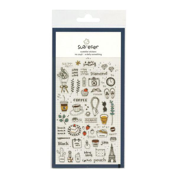 手帳やノートを可愛くデコレーションしちゃおう!!お洒落で可愛いをコンセプトにした韓国のブランド「Sua+elier」(スワテリエ)シリーズ。シンプルな色使いが可愛いステッカーで、目印やアクセントになります。お手紙に貼ったり、手帳の目印にした...