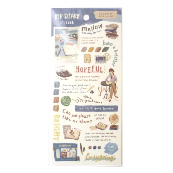 手描きの日記帳のようなデコレーションが作れるスッテカーです。これ1枚でデコレーションが完成するのはもちろん、多様な文字ピースが他シールとも組み合わせやすいため、様々な場面でも大活躍できるデザインになっています。※詳細画像に別イラストの商品を...