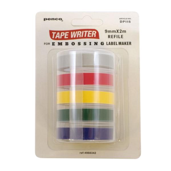 ハイタイドテープライター専用の9mm幅カートリッジテープです。●テープのセット方法について?白いツメの右端にテープの先端を添えてハンドルを2?3回押してください。ハンドルを押すと黒いネジが左方向に回転し、テープが白いツメの下と黒いネジの間を...