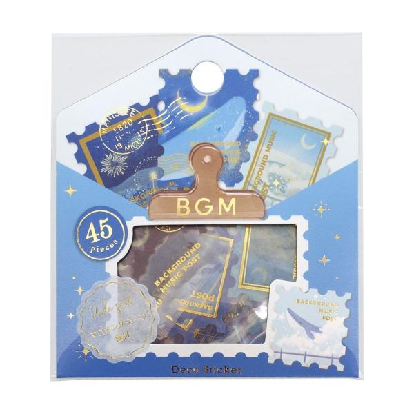 平凡な日常の中の記憶にとどまるシーンのカケラを拾い集めたフレークシール。郵便局の切手をモチーフにしたデザインシリーズです。・15デザイン×3枚(合計45枚入、箔押し): 600000022314: 200000003668: