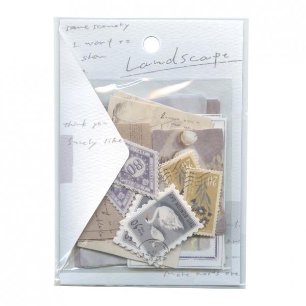 フレークタイプの「Landscape sticker」が登場!風景画というテーマはそのままに「手紙」のイメージをプラスすることで旅先からの便りのような雰囲気をお楽しみいただけるデザインです。仕様・素材:上質紙・内容:10柄×各4枚(計40枚...