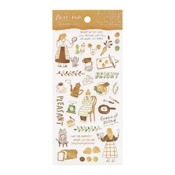 筆やガラスペンで描いたインクタッチ風のシールです。ガラスペンでの書き文字と合わせればイラストまで自分で描いたような満足感のある1ページが仕上がります。: 200000004237: 200000004238: