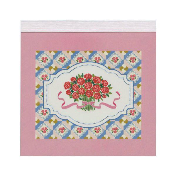 花束とレトロなタイルデザインがかわいらしいメモ帳です。表紙は、塩ビに樹脂盛り加工で立体的にロゴをプリントした仕上がり。ブランド名「flor choose(フロルチューズ)」の意味は「花を運ぶ」。花を選ぶように文房具を楽しんでほしいという思い...