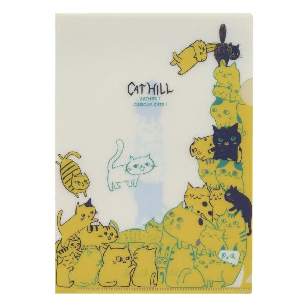 どんなところにもピタッと収まってる姿をよく目にするネコをいっぱい積み上げてみた「キャットヒル」という猫だらけのシリーズのクリアホルダーです。カバンに収まる持ち運びしやすいA5サイズ。レシートやメモ用紙など小さなものを入れて使えます。ぎゅうぎ...