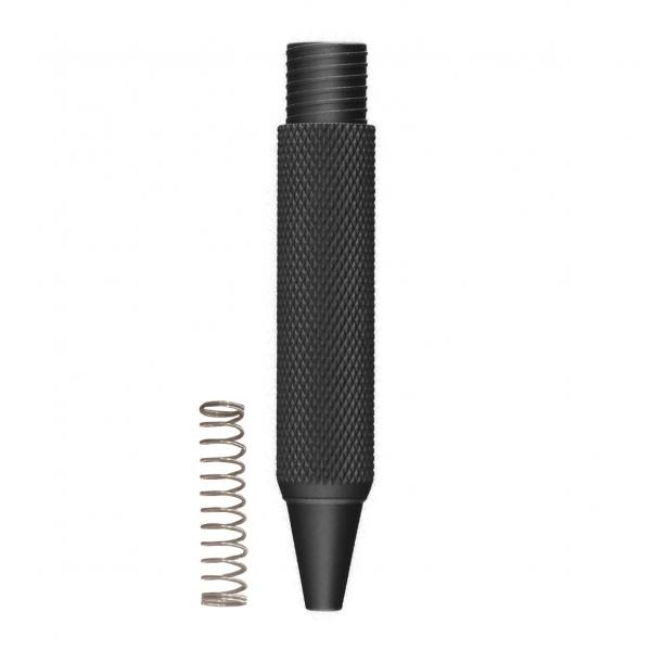 市販のボールペン、フリクションボールノックのグリップをお好みの質感に交換できるUNUS PRODUCT SERVICEの替えパーツです。素材にはアルミを使用しており、ローレット加工を施したグリップはホールド感を向上させて文字が書きやすくなり...