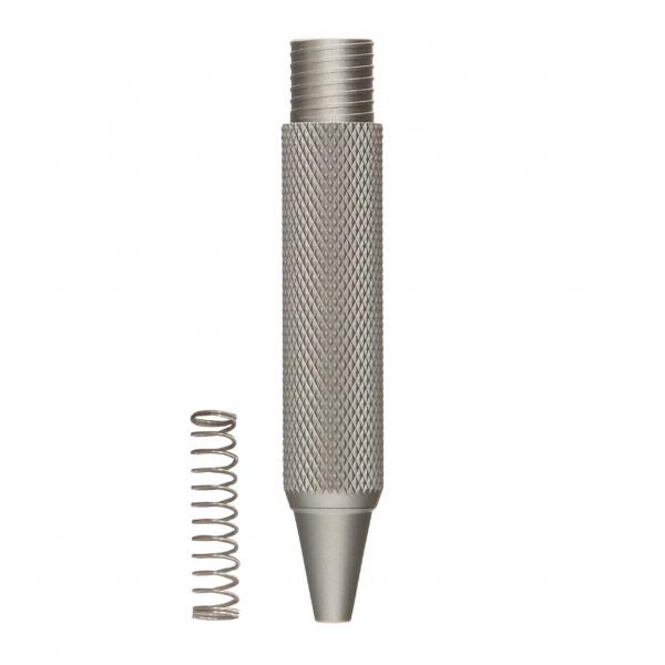 市販のボールペン、フリクションボールノックのグリップをお好みの質感に交換できるUNUS PRODUCT SERVICEの替えパーツです。素材にはアルミを使用しており、ローレット加工を施したグリップはホールド感を向上させて文字が書きやすくなり...