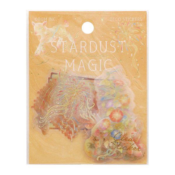 夜空の星々を集めたきれいなシールです。金色の部分は箔押しになっています。PET素材で透けているので、様々な用途に使えます。10種各3枚入り 計30枚: 600000024228: 200000004461: