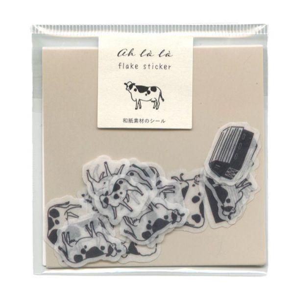 どこかへ向かう動物たち…?のフレークシールです。和紙素材の透け感のある仕上がりのシールです。ノートや手帳に並べて貼って、自分だけの行列を作ってみても楽しい。思わず、アララ、の呟きが出てしまうかもしれません。・枚数:6柄×4枚、合計24枚: ...