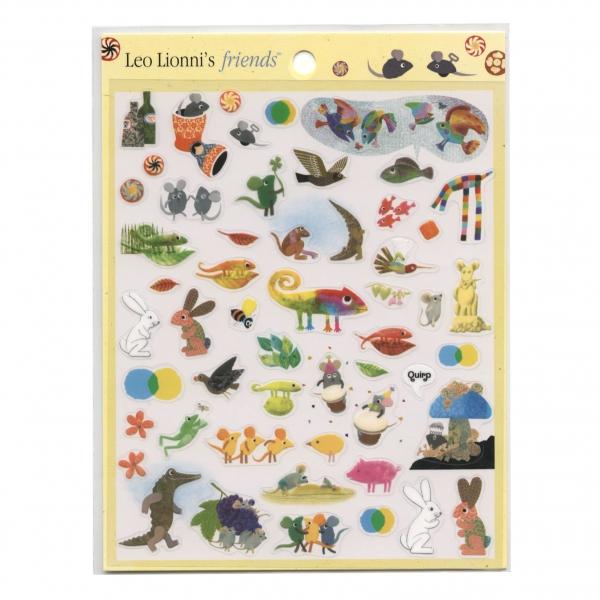 レオ・レオニの有名なキャラクターたちが描かれたシートシール。A5サイズのノートにちょうど挟めるサイズです。PET素材を使用しており、余白部分は透明になっています。: 600000024714: 200000004724: