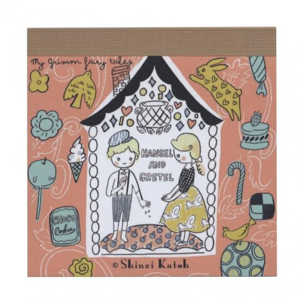 シンジカトウ氏の可愛いイラストで描かれた「グリム童話」シリーズのブロックメモです。物語の印象的な場面がチャーミングに描かれているので持っているだけでお話の世界に入り込めます。4種類の絵柄が楽しめる正方形のブロックメモはシンプルな形で使いやす...