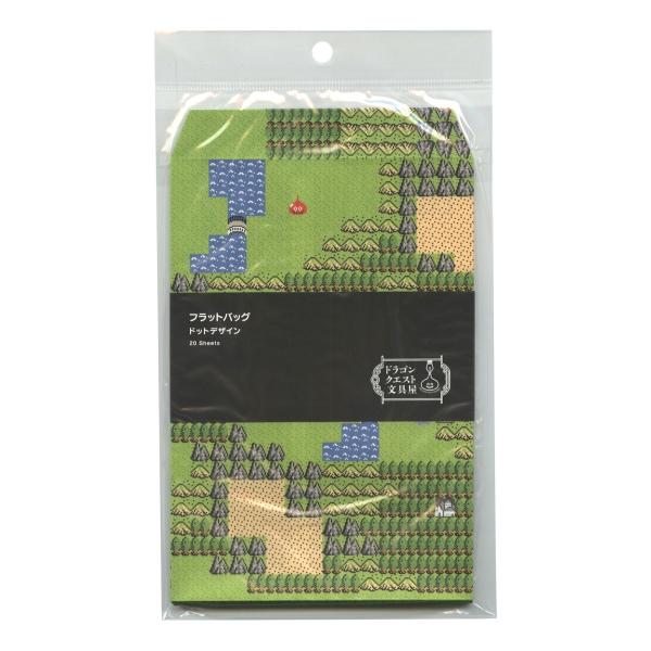 ドラゴンクエストならではのドット絵のフィールドがデザインされた、紙製のフラットバッグ。ちょっとしたギフトなどを入れてラッピングするのにぴったりのサイズ感です。20枚入: 600000025083: 200000004851: