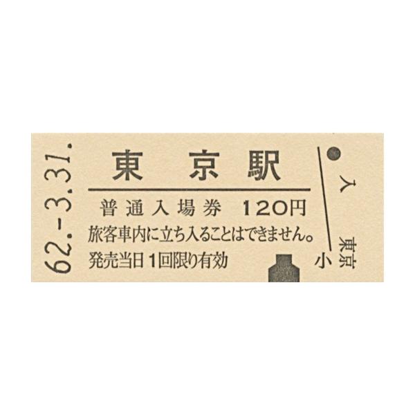 国鉄時代の山手線のきっぷをモチーフにしたマグネットです。国鉄最後の日、昭和62年3月31日の刻印が入っています。当時の改札では駅員さんが駅ごとに異なる改札鋏(かいさつきょう)できっぷを切ってくれましたが、その鋏痕(きょうこん)までデザインで...