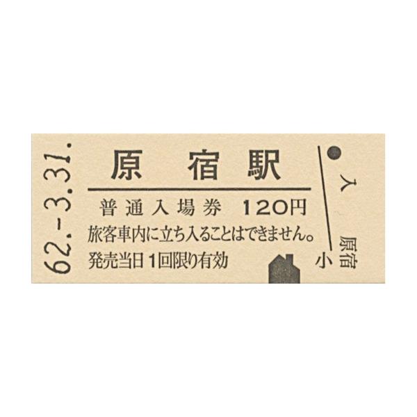 国鉄時代の山手線のきっぷをモチーフにしたマグネットです。国鉄最後の日、昭和62年3月31日の刻印が入っています。当時の改札では駅員さんが駅ごとに異なる改札鋏(かいさつきょう)できっぷを切ってくれましたが、その鋏痕(きょうこん)までデザインで...
