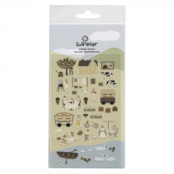 お洒落で可愛いをコンセプトにした韓国のブランド「Sua+elier」(スワテリエ)シリーズのシートシールです。シンプルな色使いが可愛いステッカーで目印やアクセントになります。手紙に貼ったり、手帳のデコレーションなど色々な使い方をお楽しみいた...