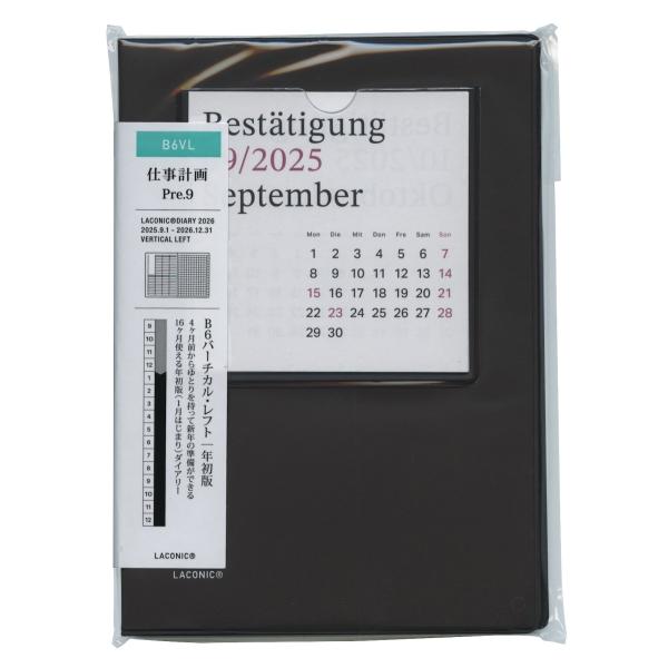 人気のラコニック9月始まり手帳です。カード式のカレンダーポケットが付いた定番の週間ダイアリー。目にやさしいクリーム紙、ページの検索がしやすいカットインデックスを採用しています。片面1週間バーチカル+片面メモのバーチカル・レフト・タイプ。リフ...