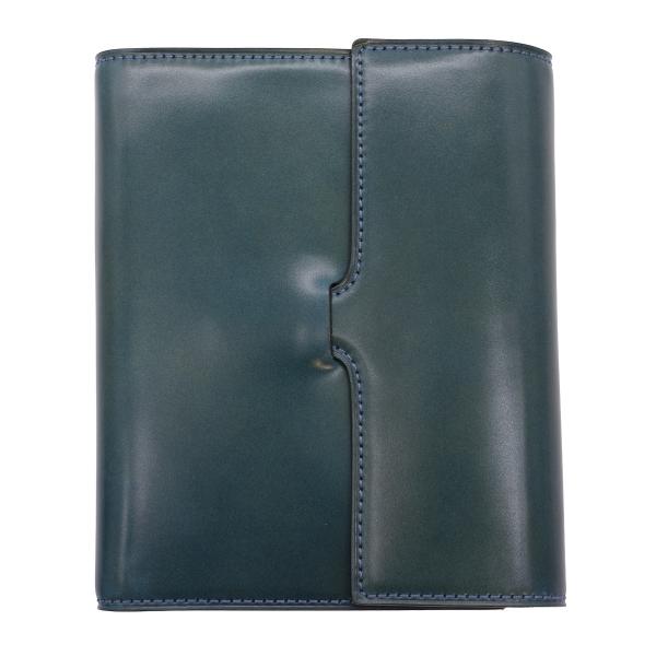 ベルトの先端が内側に隠れるシンプルな見た目が特徴の「カクシシリーズ」のミニ6サイズシステム手帳です。表側にはアニリン水性染料仕上げを施すレーデルオガワ製のコードバンを使用。内側にはイタリア・ヴィルジリオ社製のスクラッチ加工が特徴の植物タンニ...