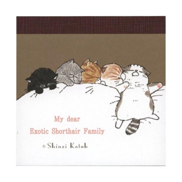 Shinzi Katoh/シンジカトウさんがデザインした、暮らしに溶け込む猫の姿を描いたMy dear catsシリーズ。正方形の使いやすいブロックメモは、デスクに置いて使えるサイズ感。100枚綴りでたっぷり使えます。4柄×各25枚 計10...