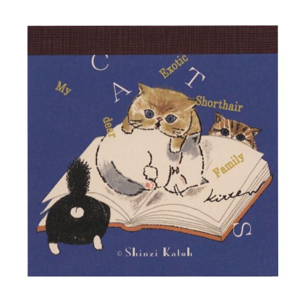 Shinzi Katoh/シンジカトウさんがデザインした、暮らしに溶け込む猫の姿を描いたMy dear catsシリーズ。正方形の使いやすいブロックメモは、デスクに置いて使えるサイズ感。100枚綴りでたっぷり使えます。4柄×各25枚 計10...