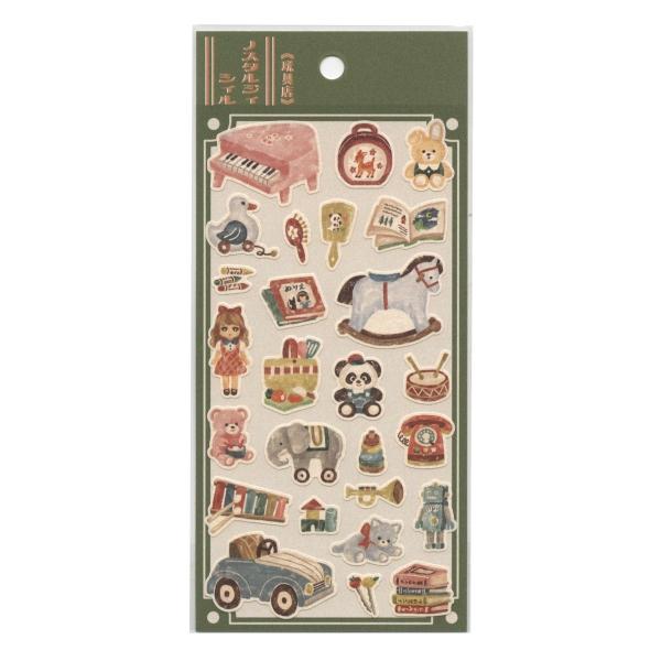 レトロテーマのシールです。懐かしいモチーフや色合いが特徴で、普段のデコにも合わせやすいタッチに仕上がっています。・素材:和紙コットン・生産国:日本製: 600000026384: 200000005506: