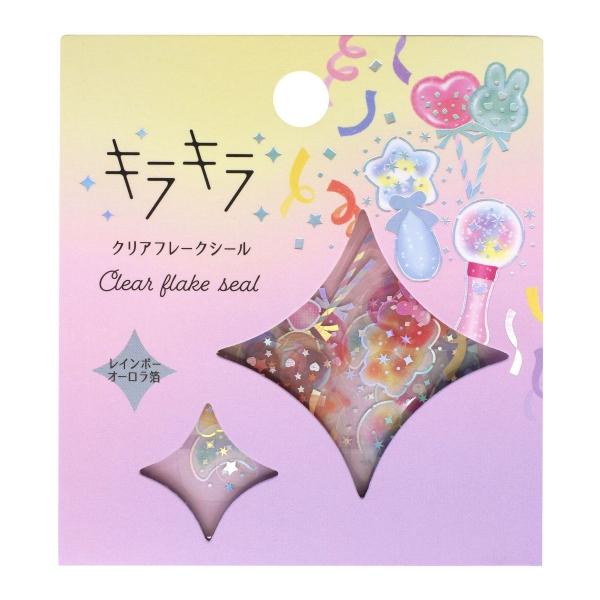 キラキラなマスキングテープのデザインが、クリア素材のフレークシールになりました。ゴールドやレインボーオーロラなど輝く箔押しデザインが人気の商品です。枚数:12柄各3柄入計36枚入生産国:中国: 600000026455: 200000004...
