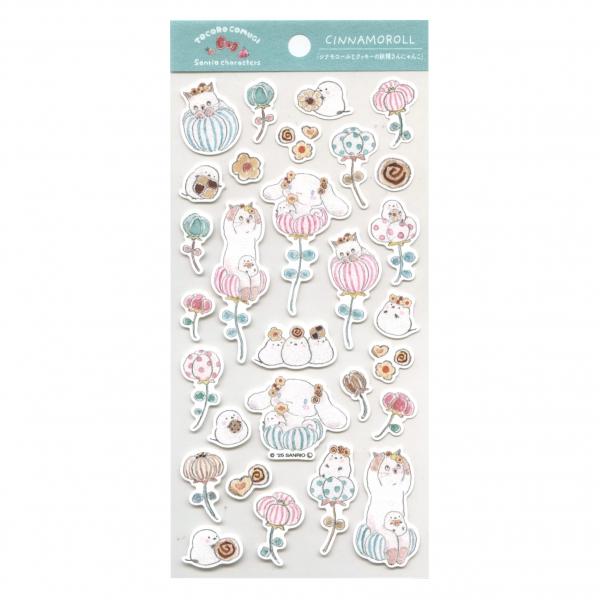トコロコムギさんとサンリオがコラボしました。サンリオのキャラクターになりきっているコムギアニマルたちが、甘いスイーツの世界で楽しんでいる紙製のシールです。: 600000026518: 200000005549: