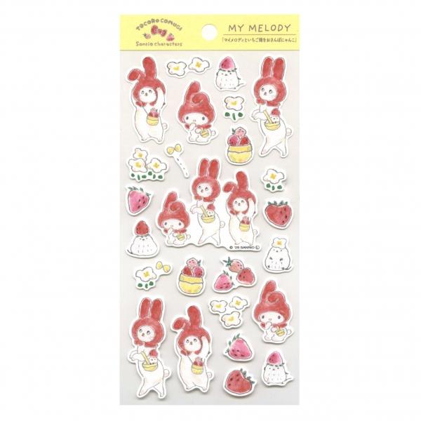 トコロコムギさんとサンリオがコラボしました。サンリオのキャラクターになりきっているコムギアニマルたちが、甘いスイーツの世界で楽しんでいる紙製のシールです。: 600000026518: 200000005549: