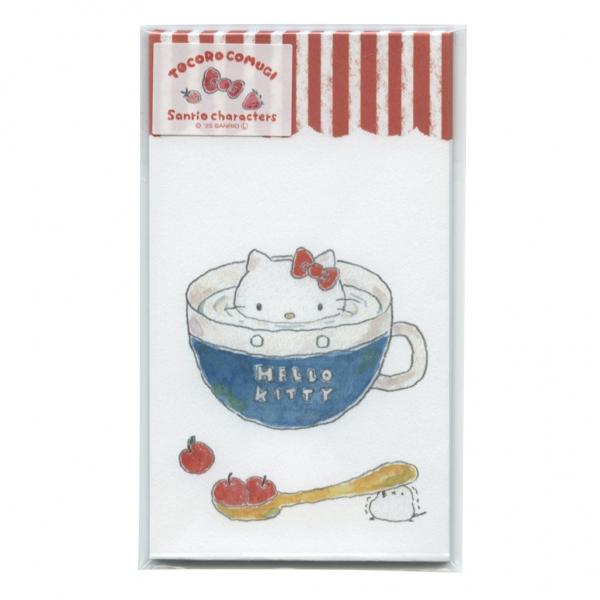 トコロコムギさんとサンリオがコラボしました。サンリオのキャラクターになりきっているコムギアニマルたちが、甘いスイーツの世界で楽しんでいるデザインのぽち袋です。5枚入: 600000026530: 200000005549: