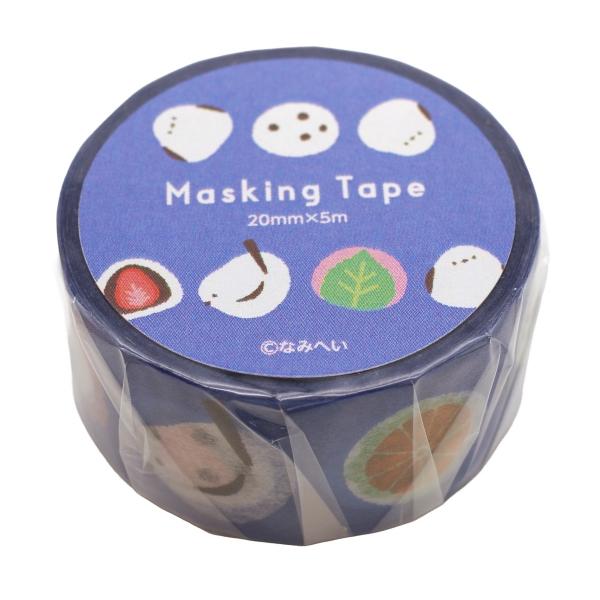 インコや文鳥などをメインに、ふふっと笑顔になるようなイラストを描いているイラストレーター、「なみへい」さんがデザインしたかわいらしい鳥の絵柄のマスキングテープです。幅20mm×長さ5m: 600000026597: 200000005584: