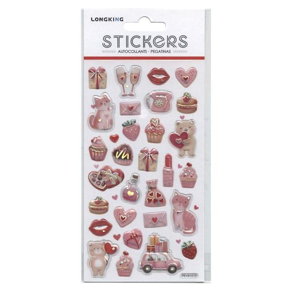 コスメやお菓子のかわいいシールです。エアーの入ったラメ入りシール。素材:PVC生産国:中国: 200000005661: