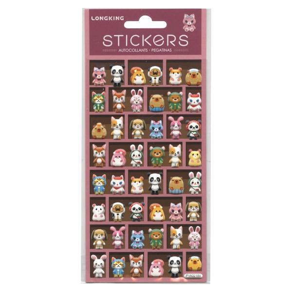 ちっちゃくてかわいい動物たちのシールです。やわらかいクッションシールです。素材:PVC生産国:中国: 200000005661: